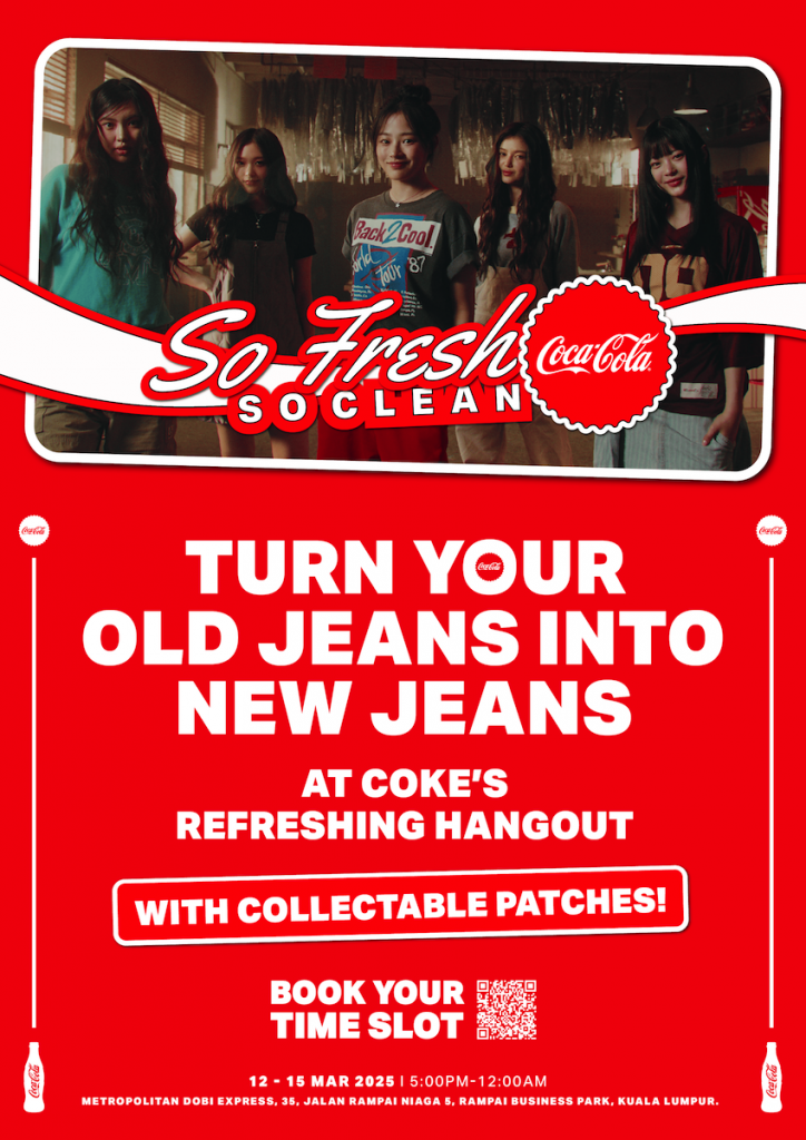 Coca-Cola x NewJeans: Upcycle Your Old Jeans at Malaysia’s “So Fresh, So Clean” Pop-Up! | Pamper.My